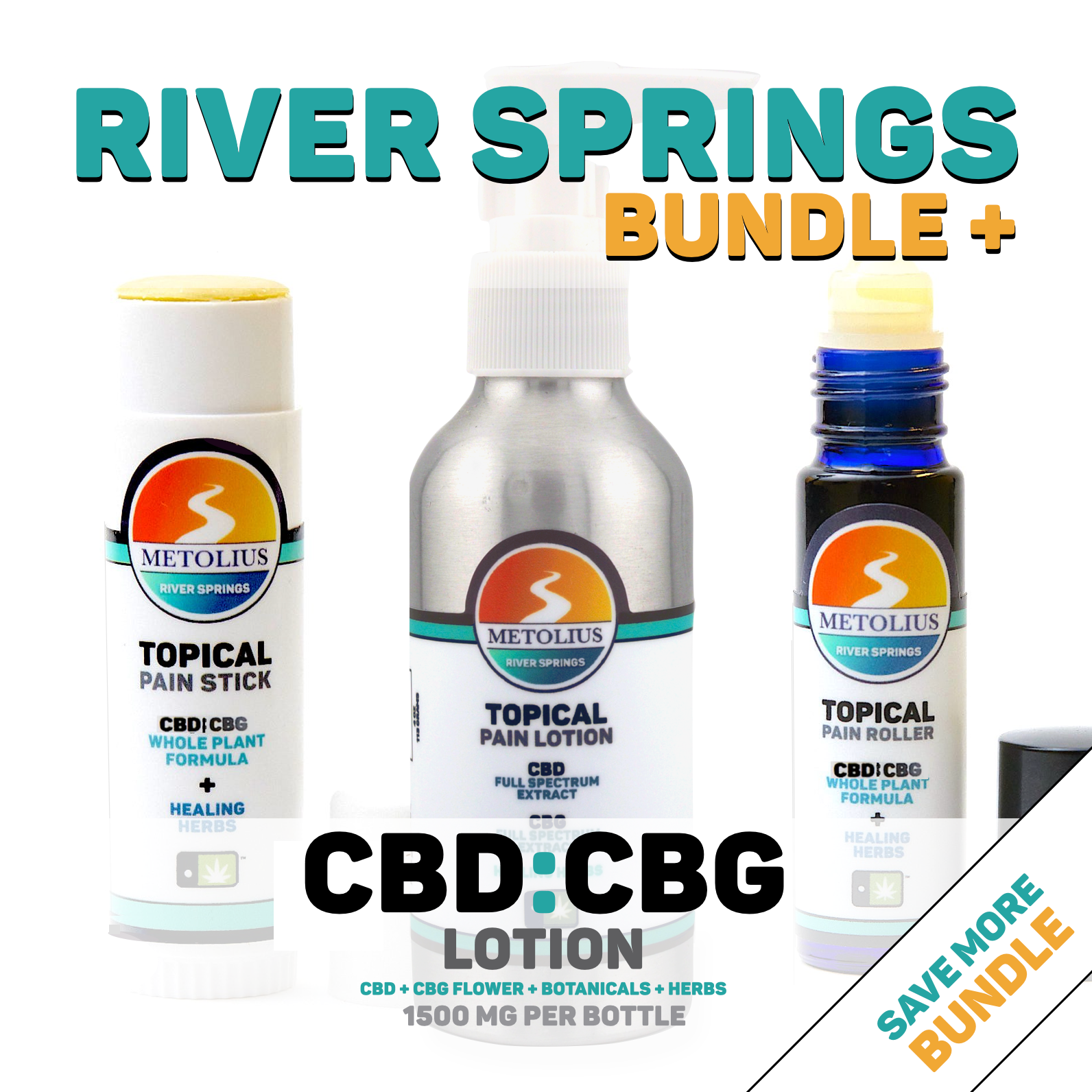RIVER SPRINGS BUNDLE PLUS - CBD + CBG EXTRACTS + ESSENTIAL OILS + HEAL ...